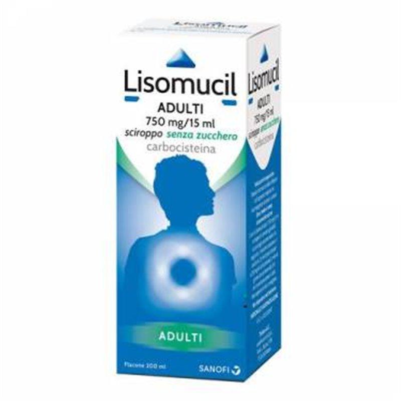 LISOMUCIL ADULTI SCIROPPO SENZA ZUCCHERO 750 MG/15 ML CARBOCISTEINA