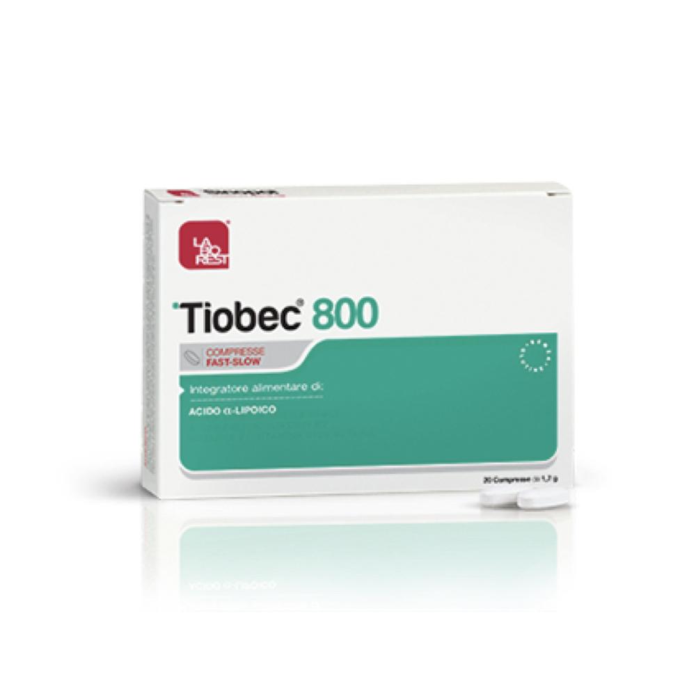 TIOBEC 800 - INTEGRATORE A BASE DI ACIDO ALFA-LIPOICO 800 MG 20 COMPRESSE