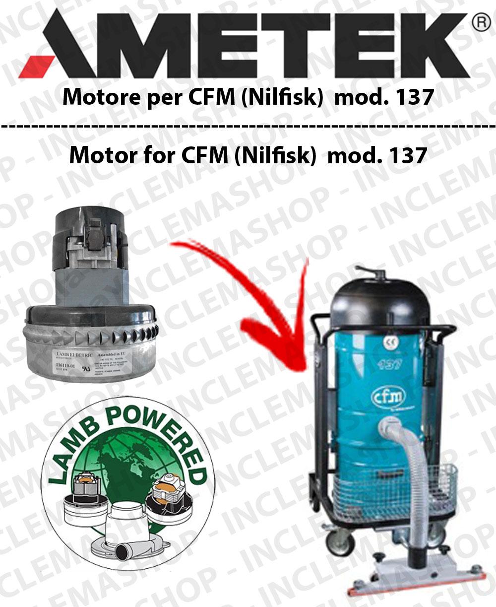 CFM 137 motor de aspiración Ametek para fregadora NILFISK | Inclema .es