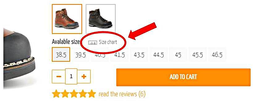 Size Charts Guide | Zamberlan®