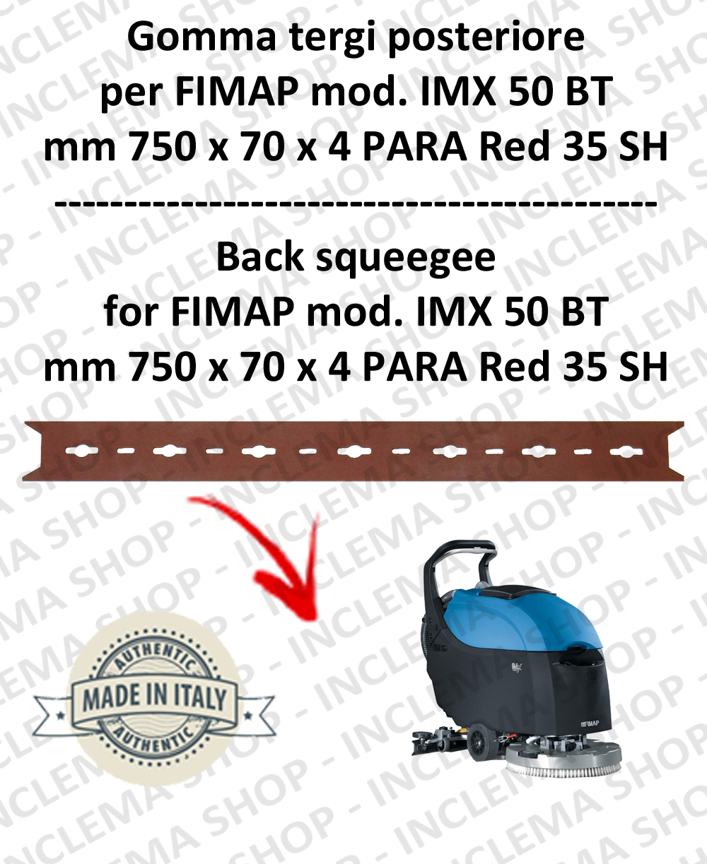 Bavette arrière pour Autolaveuse FIMAP mod. IMX 50 BT | Inclema .fr