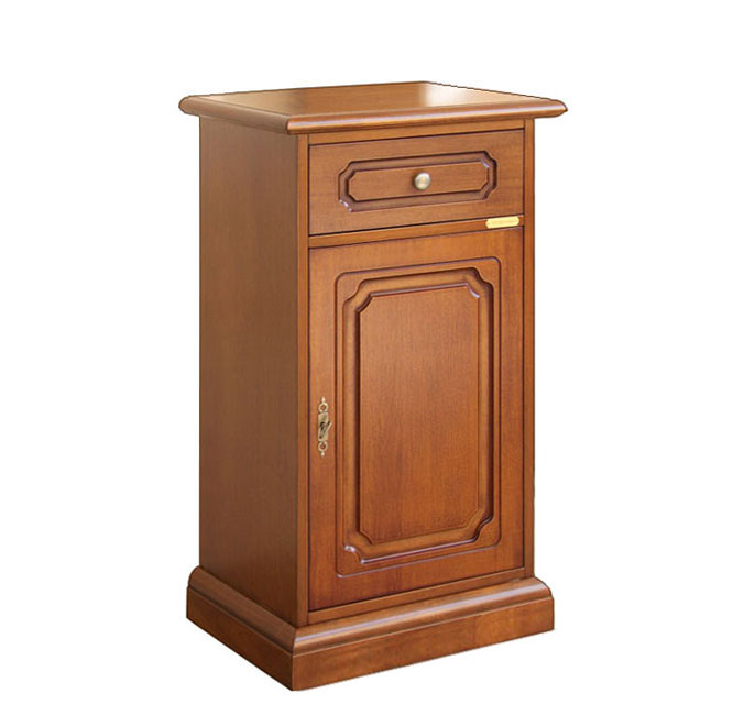 Porta telefono in legno con cassetto e anta, stile classico - Arteferretto