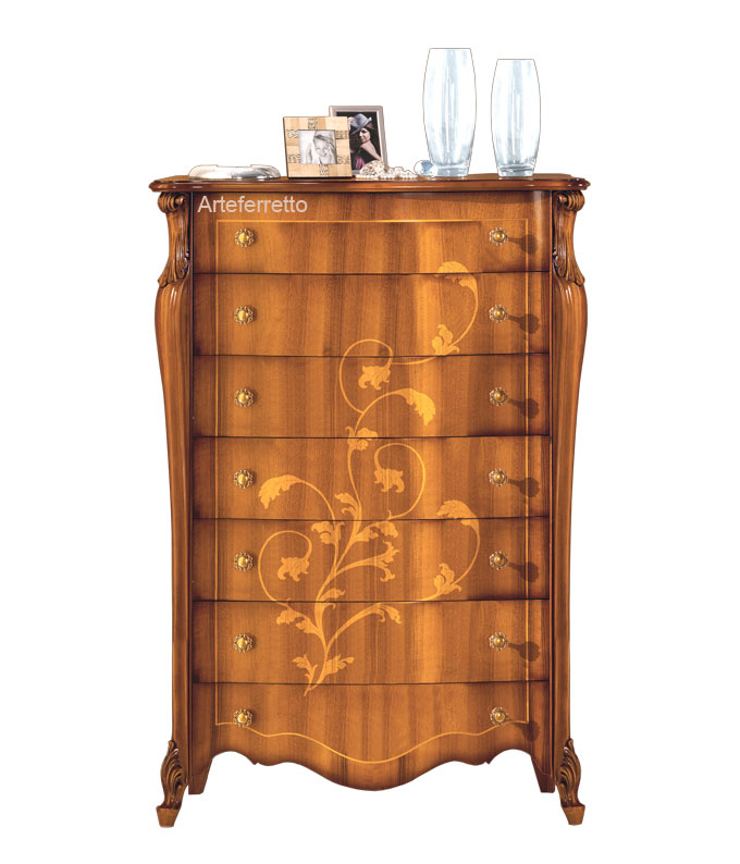 Cassettiera settimanale intarsio Floreale - Artigiani Veneti Riuniti