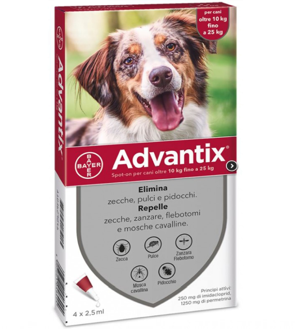Bayer - Advantix - Da 10 a 25 kg da 4 pipette | AnimalStore