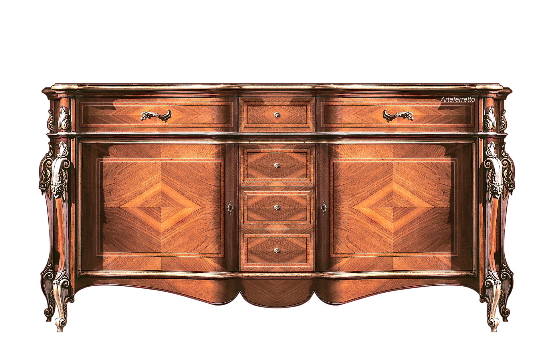 Meuble buffet haut de gamme - Structure marquetée - Style classique ...