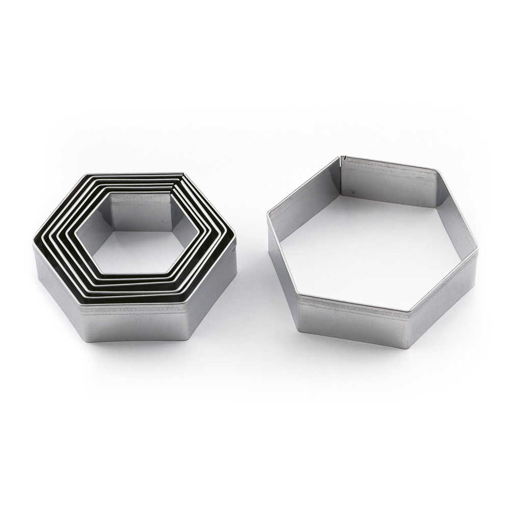 Hexagonal pasta cutter set - Hammered | Martellato