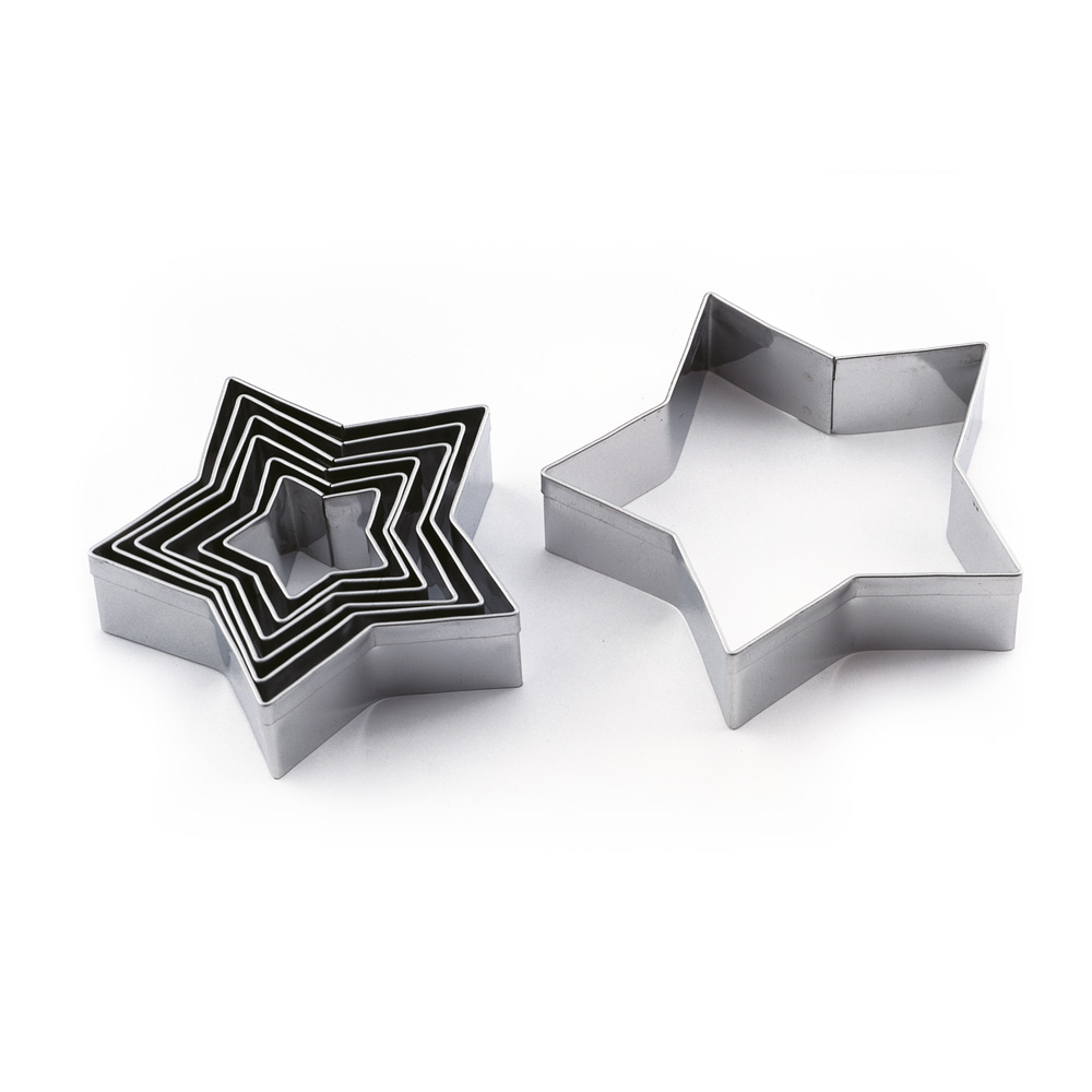 Star-shaped pasta cutter set - Hammered | Martellato