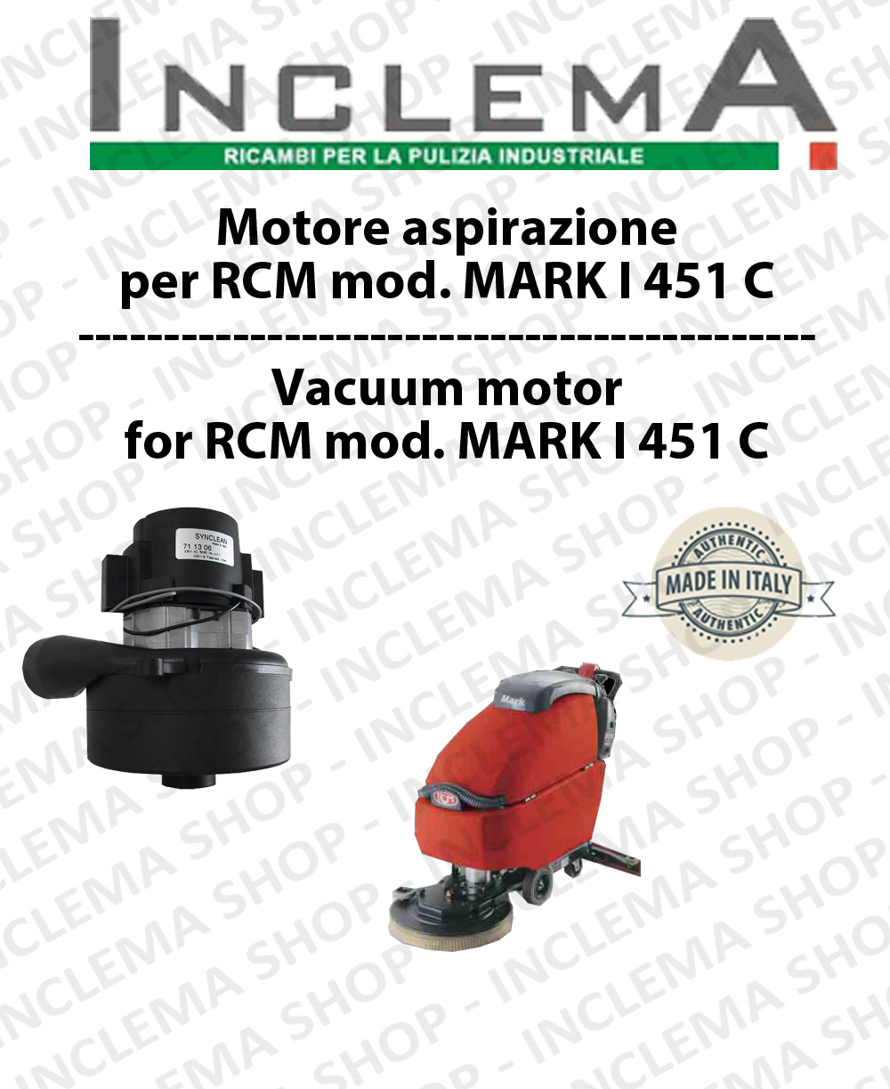 MARK I 451 C Motore aspirazione SYNCLEAN per Lavapavimenti RCM - 230 V ...