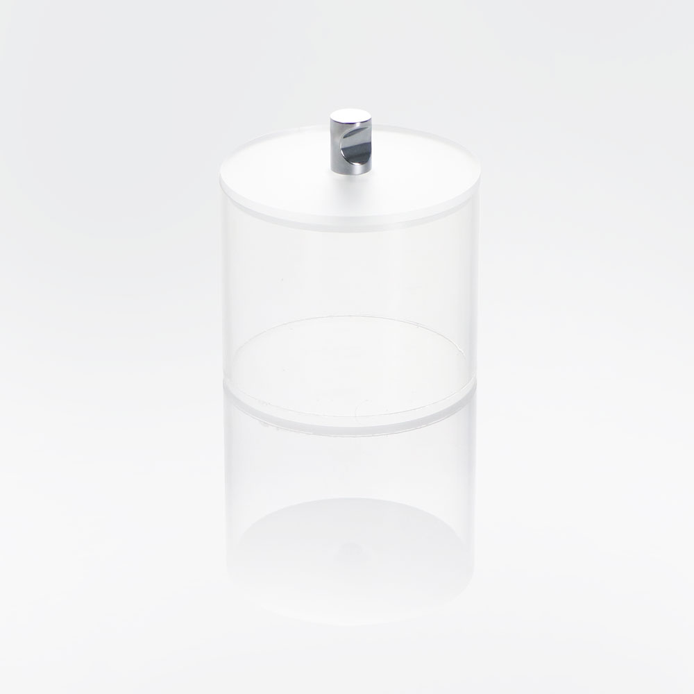 Plexiglass jar with lid | ø 10 h 8 cm | Hammered | Martellato