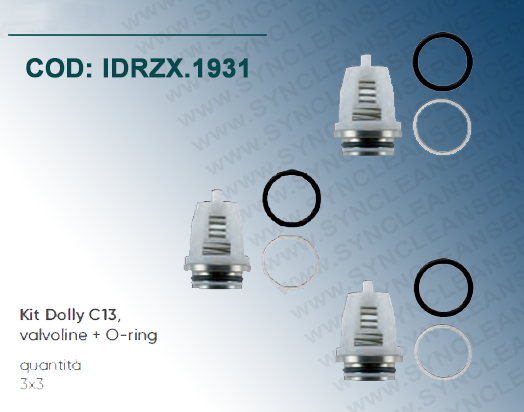 Kit Dolly C13, IDROBASE valido per pompe, 56, 57, 59, 60, TIPO CAT ...