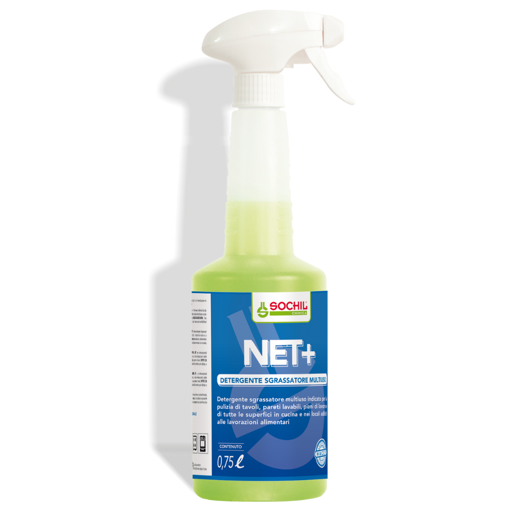 NET+ detergente sgrassatore multiuso 750ml | Bolla di Pulito