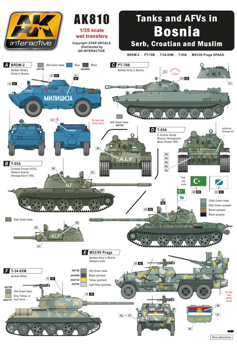 TANKS AND AFVS IN BOSNIA