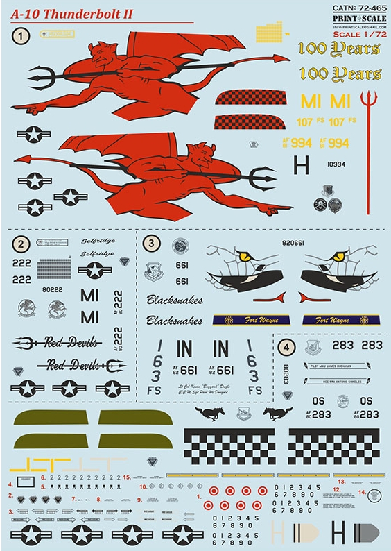 A-10 Thunderbolt II Decals | Mister Kit