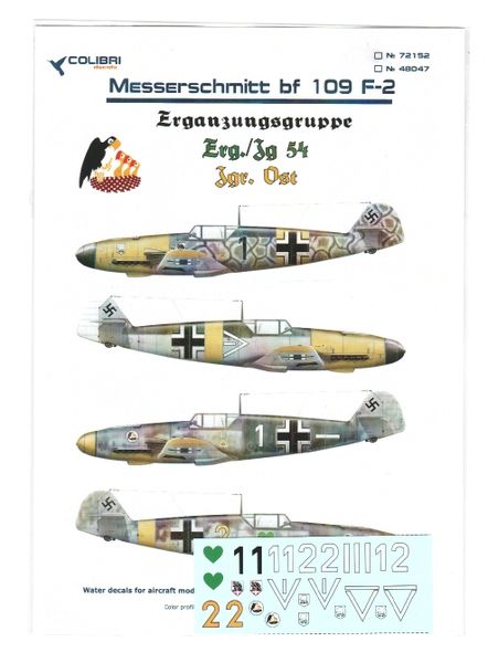 Messerschmitt Me-109 F-2 - 1/72 - COLIBRI DECALS 72152